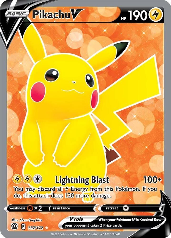 Pikachu V Full Art - SWSH09: Brilliant Stars Real Time Price Data.