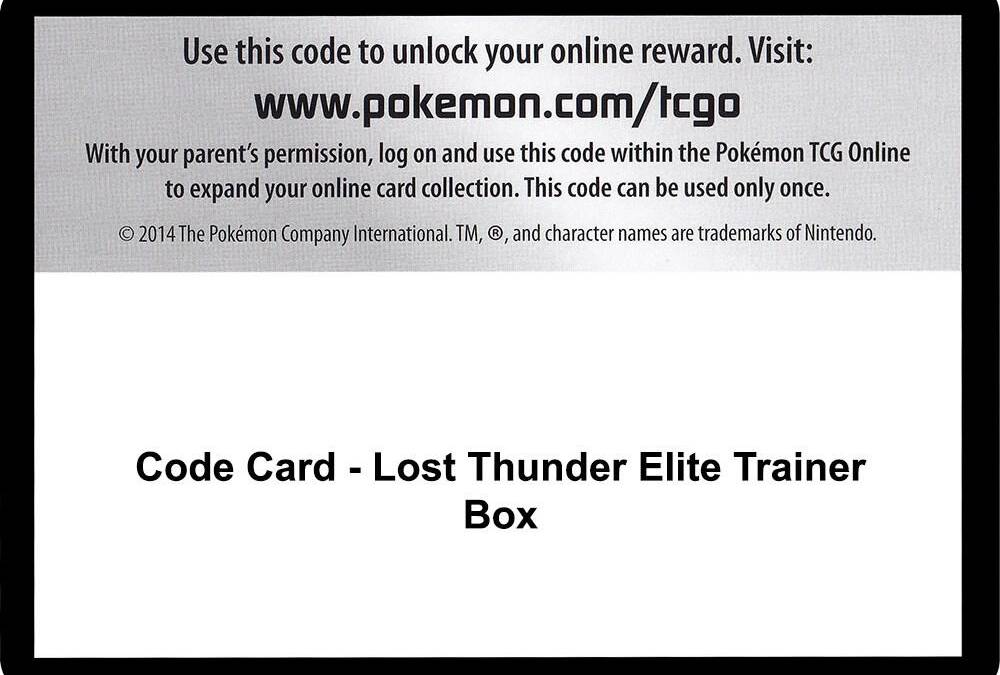 Code Card Lost Thunder Elite Trainer Box - SM - Lost Thunder Real Time ...