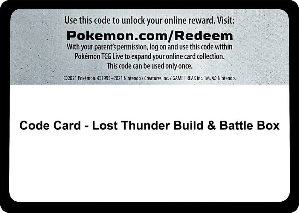 Code Card Lost Thunder Build and Battle Box - SM - Lost Thunder Real ...