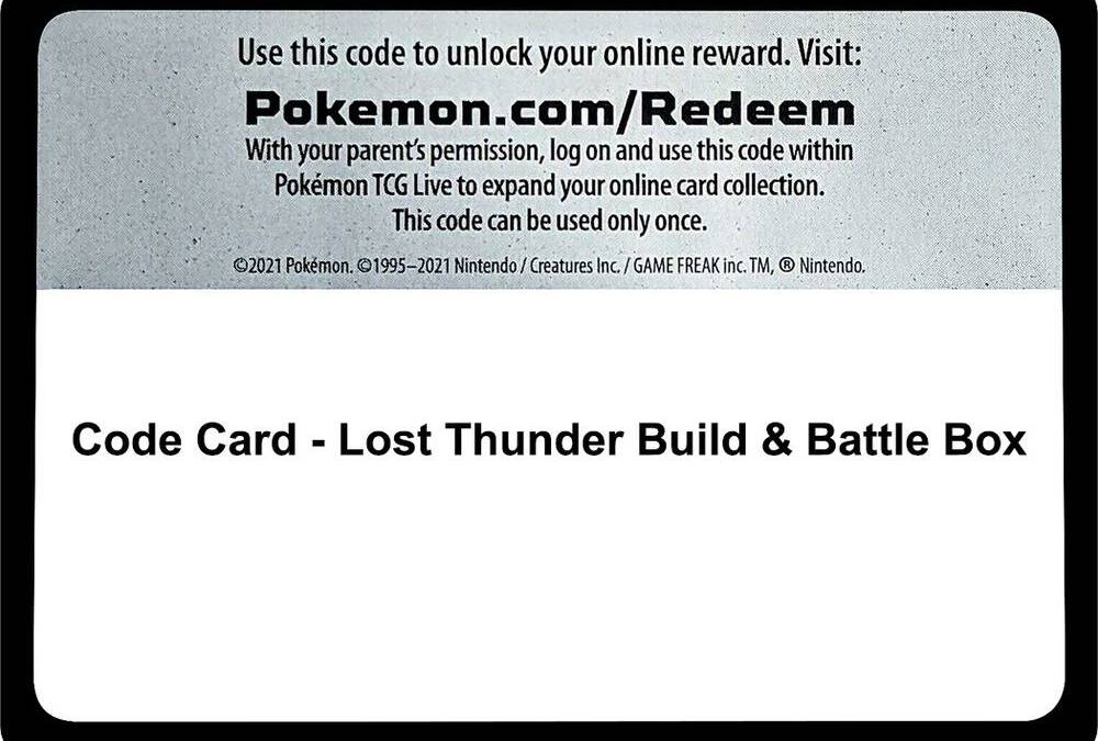 Code Card Lost Thunder Build and Battle Box - SM - Lost Thunder Real ...