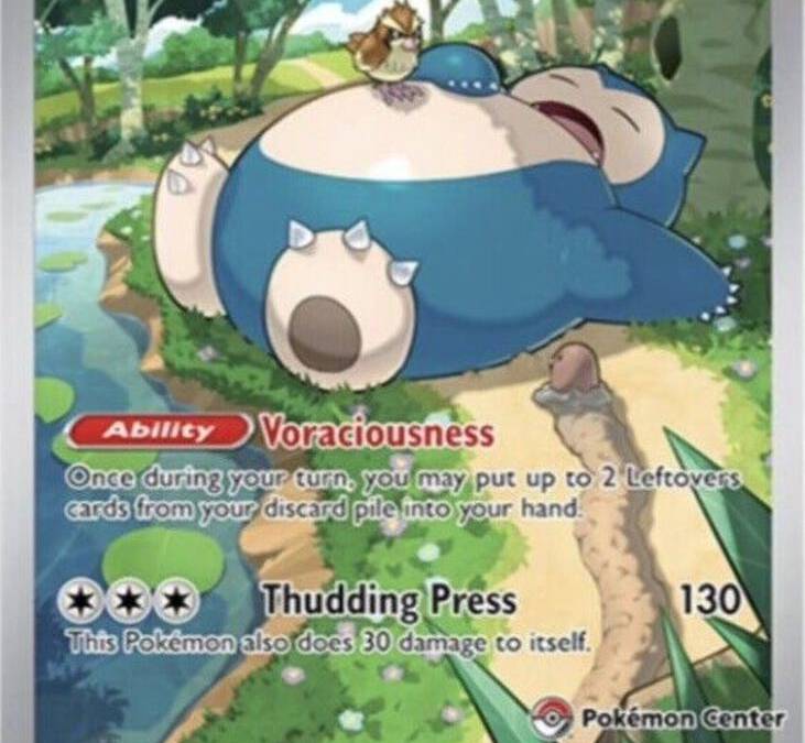 Snorlax 051 Pokemon Center Exclusive - SV: Scarlet & Violet Promo Cards ...