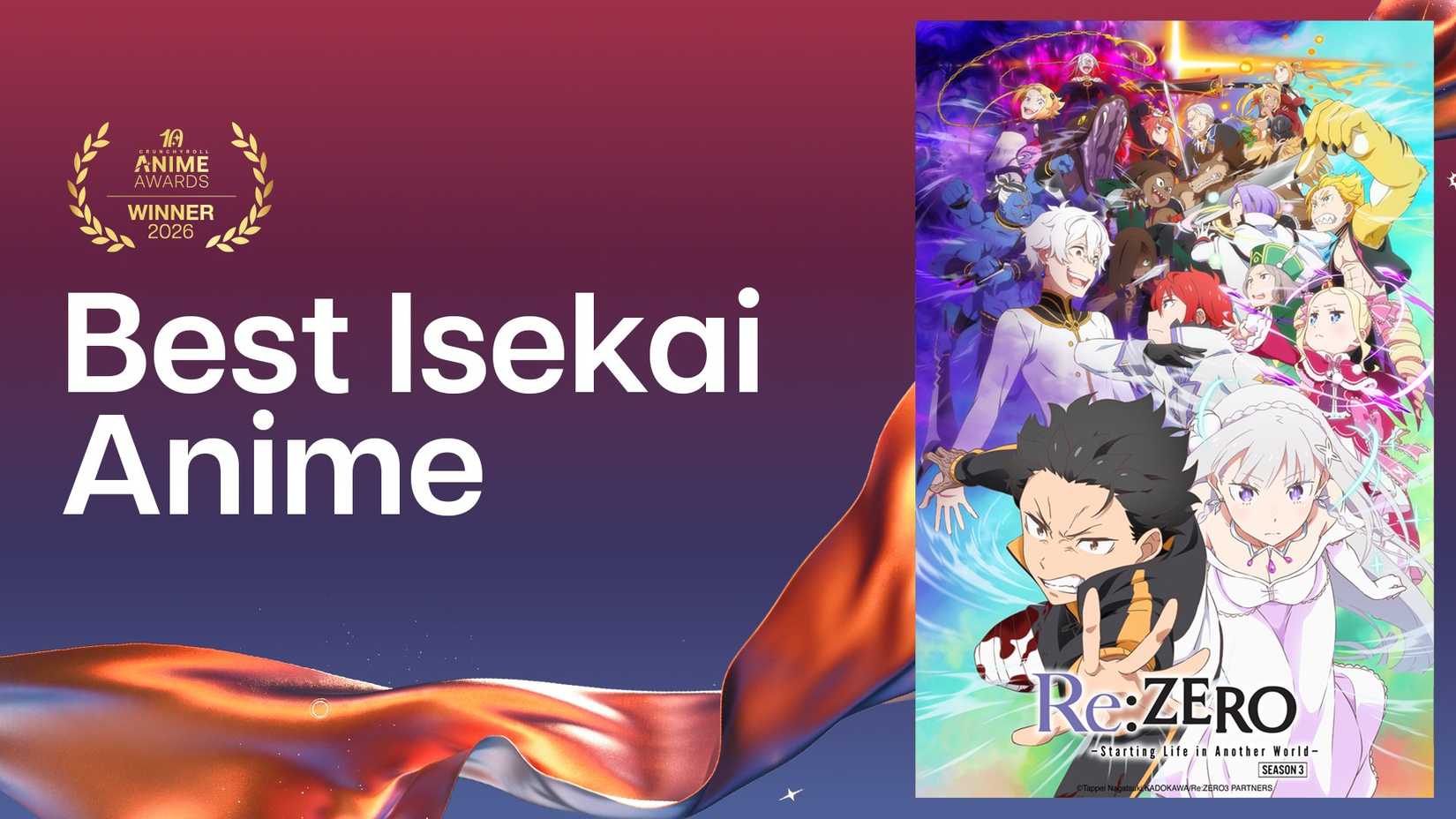 Crunchyroll Crowns Re:Zero Best Isekai Anime at 2026 Anime Awards