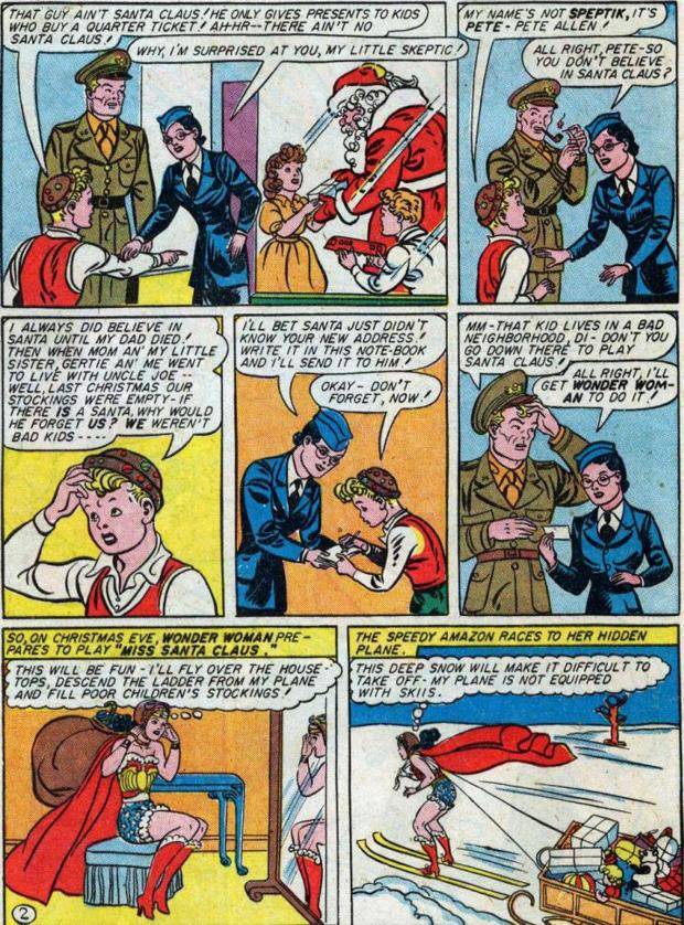 Golden Age Christmas - Wonder Woman as Miss Santa Claus!