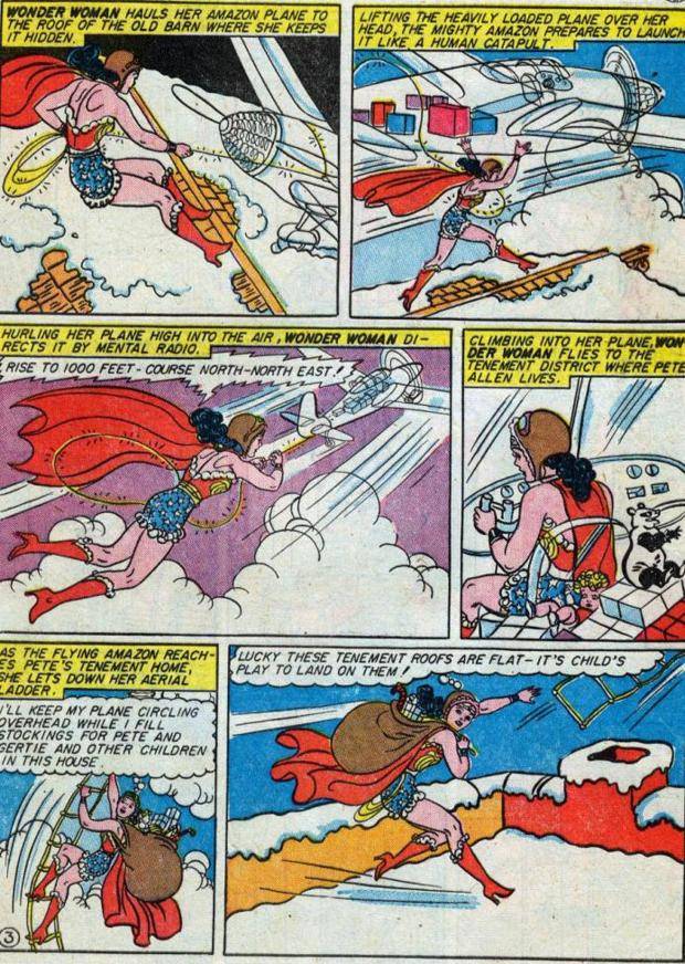 Golden Age Christmas - Wonder Woman as Miss Santa Claus!