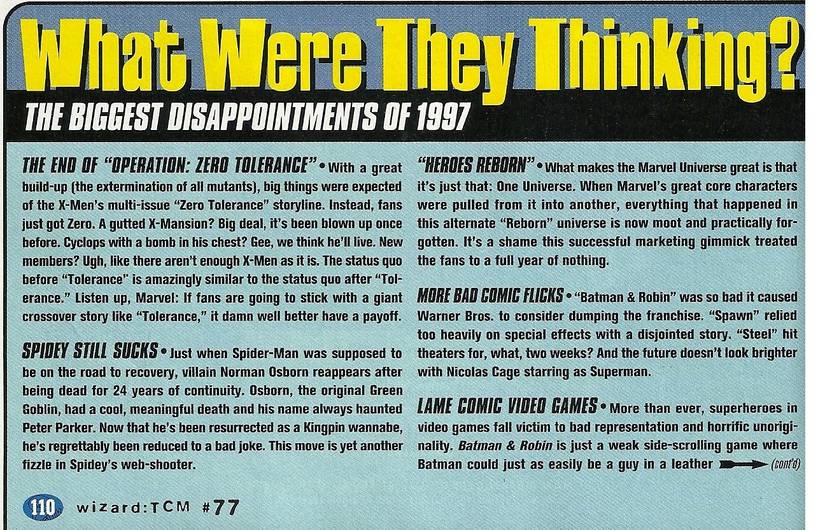 The Guide to the Guide to Comics - WIZARD #77 (January 1998)