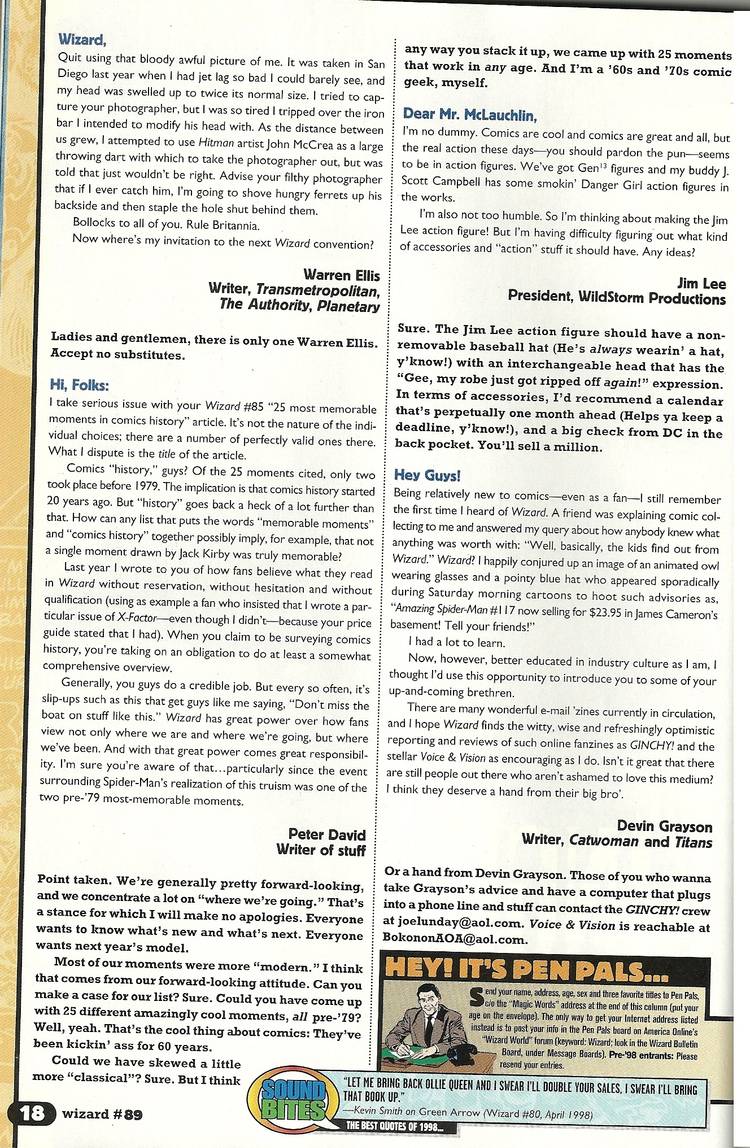 The Guide to the Guide to Comics - WIZARD #89 (January 1999)