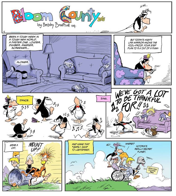 "Bloom County" Celebrates Return of the Sunday Color Strip -- On A Tuesday