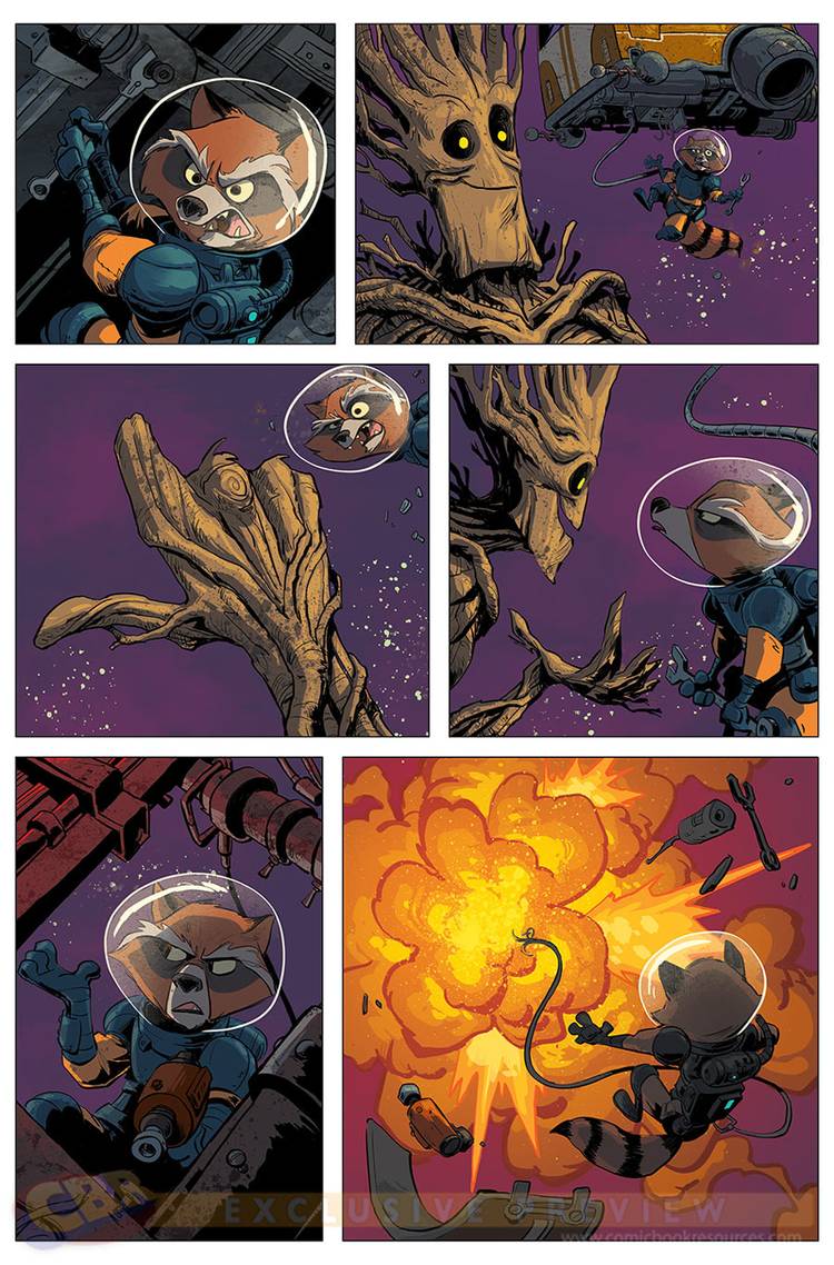 rocket and groot comic dub