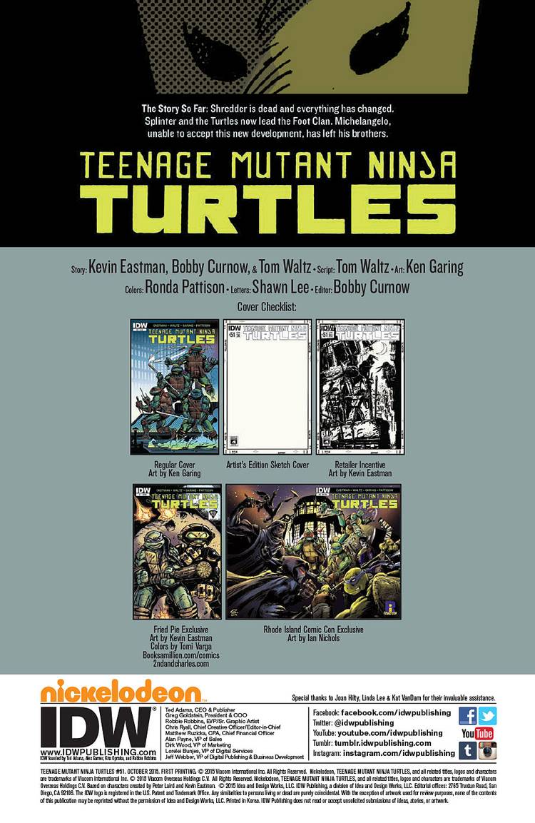 Teenage Mutant Ninja Turtles #51