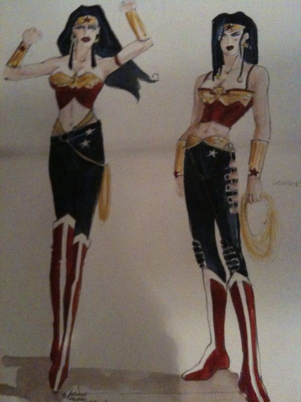 Hollywood costume designer shares her own Wonder Woman designs