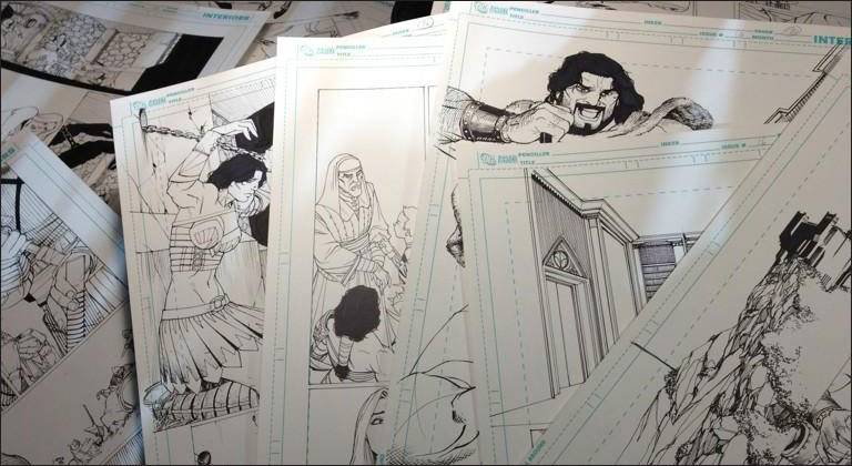 Bernard Chang is giving away his pages from Demon Knights #16