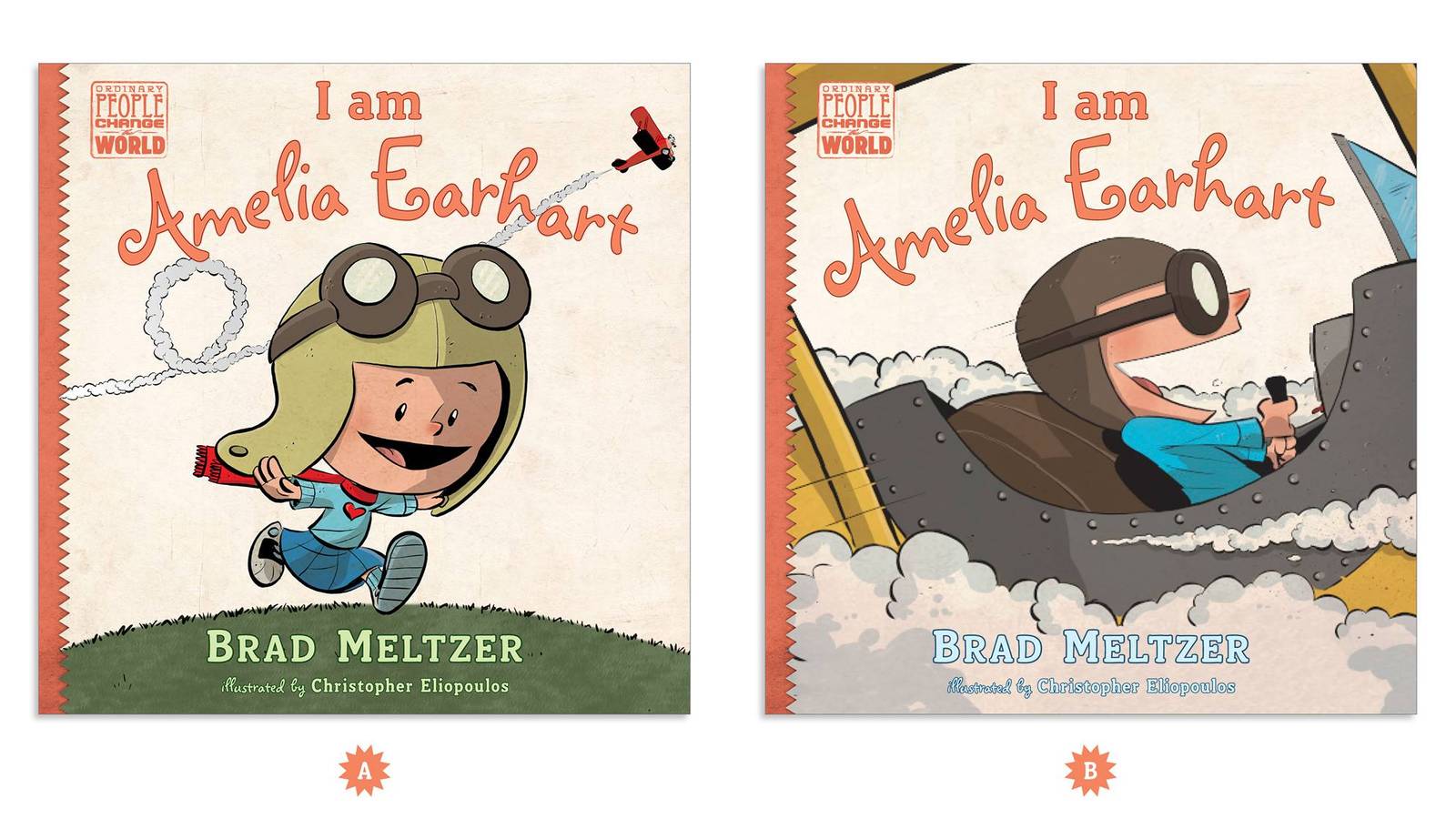 Help Meltzer, Eliopoulos pick the cover for 'I Am Amelia Earhart'