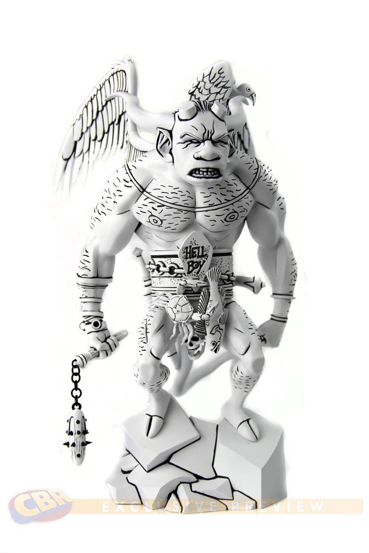 Exclusive: First look at Mondo's 'First Hellboy' statue