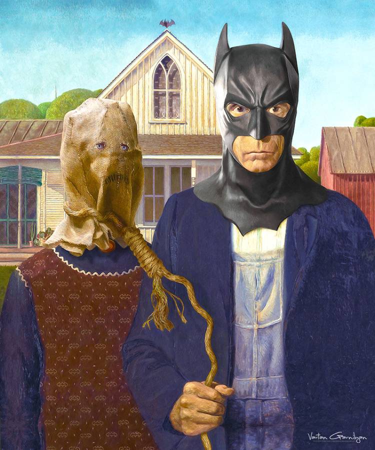 Famous paintings transformed into works of Batman art