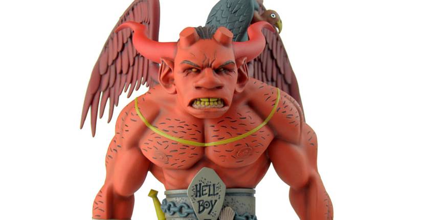Exclusive: First look at Mondo's 'First Hellboy' statue