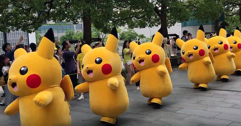 This adorable parade of giant Pikachu can't stop, won't stop