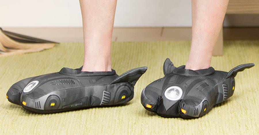 These 1989 Batmobile slippers are perfect for a lounging hero