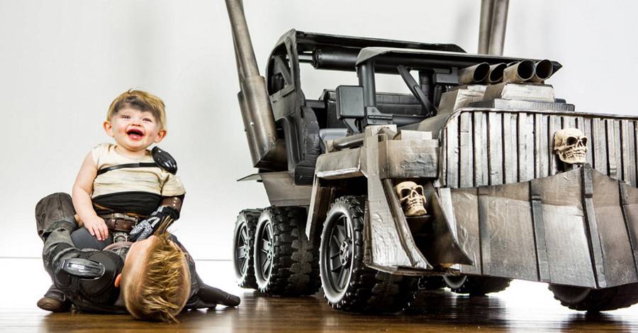 This custom 'Mad Max' Power Wheels is shiny and chrome