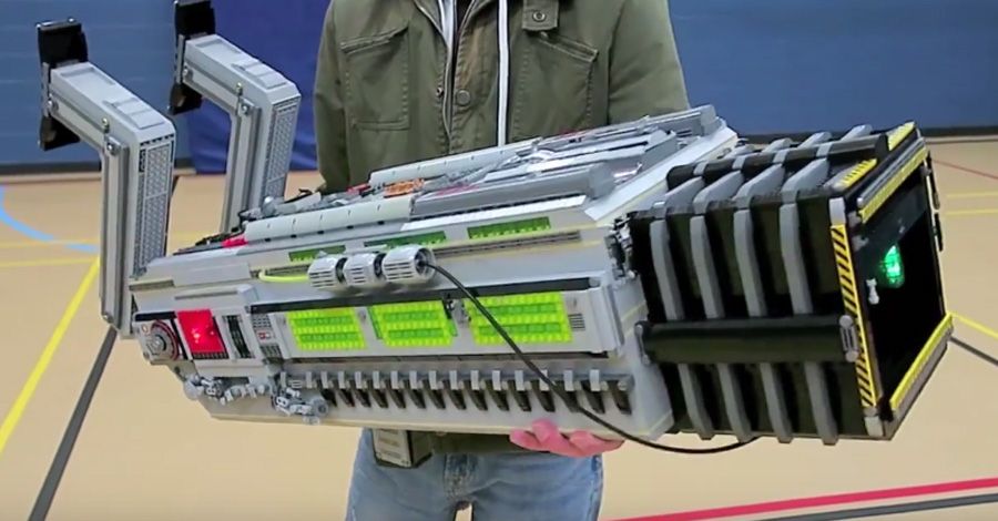 This LEGO replica of 'Doom's' BFG weighs a whopping 20 pounds