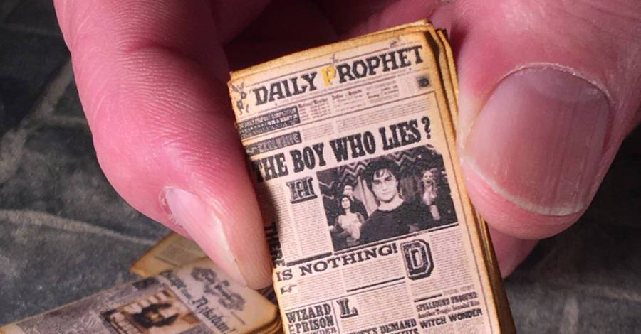 Reducio! You can buy tiny 'Harry Potter' books and newspapers
