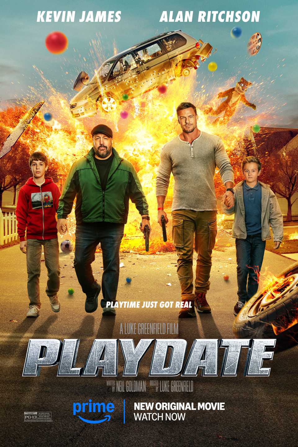 Alan Ritchson & Kevin James Can't Stop Laughing in Playdate Blooper Reel