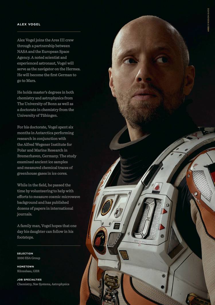 Meet the Crew of the Ares 3 in 'The Martian' Mission Guide